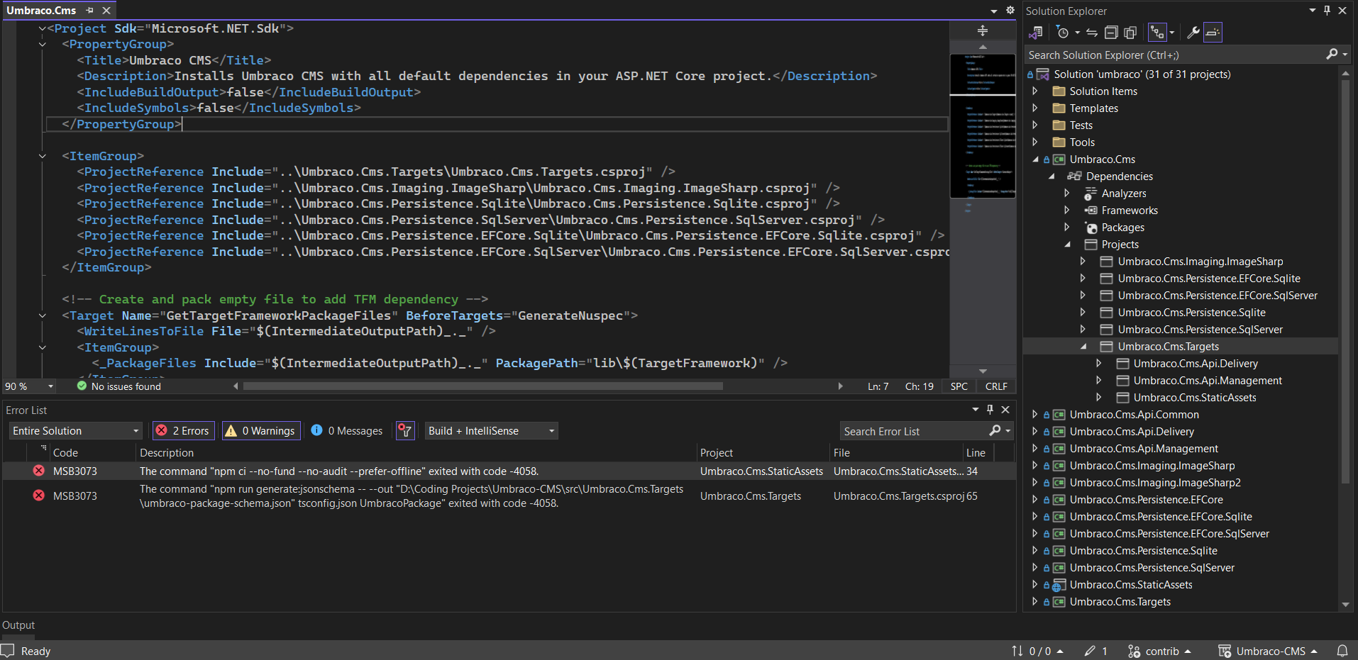 cant build source code